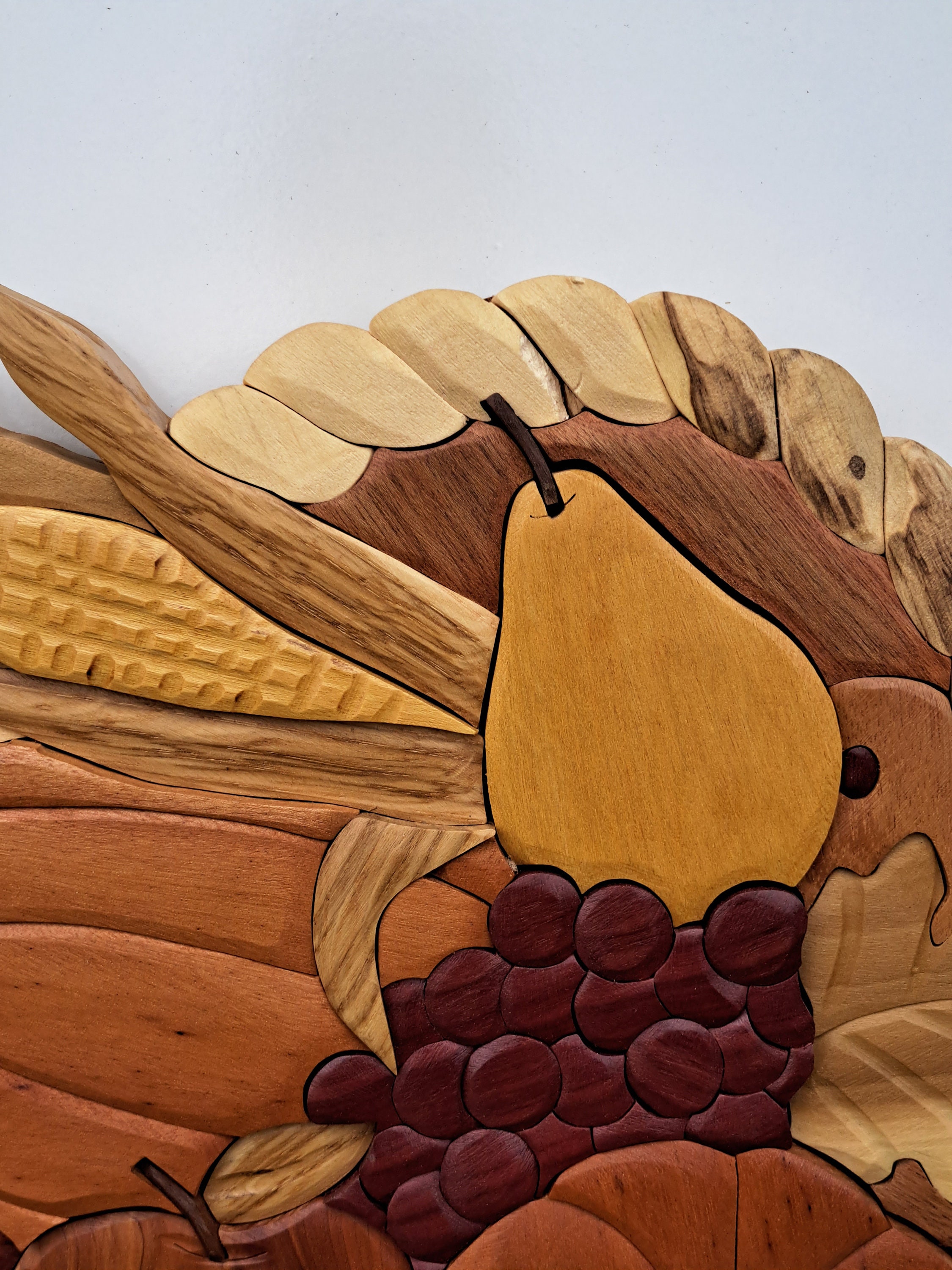 Cornucopia Wood Intarsia Wall Hanging Scroll Saw Art - Etsy