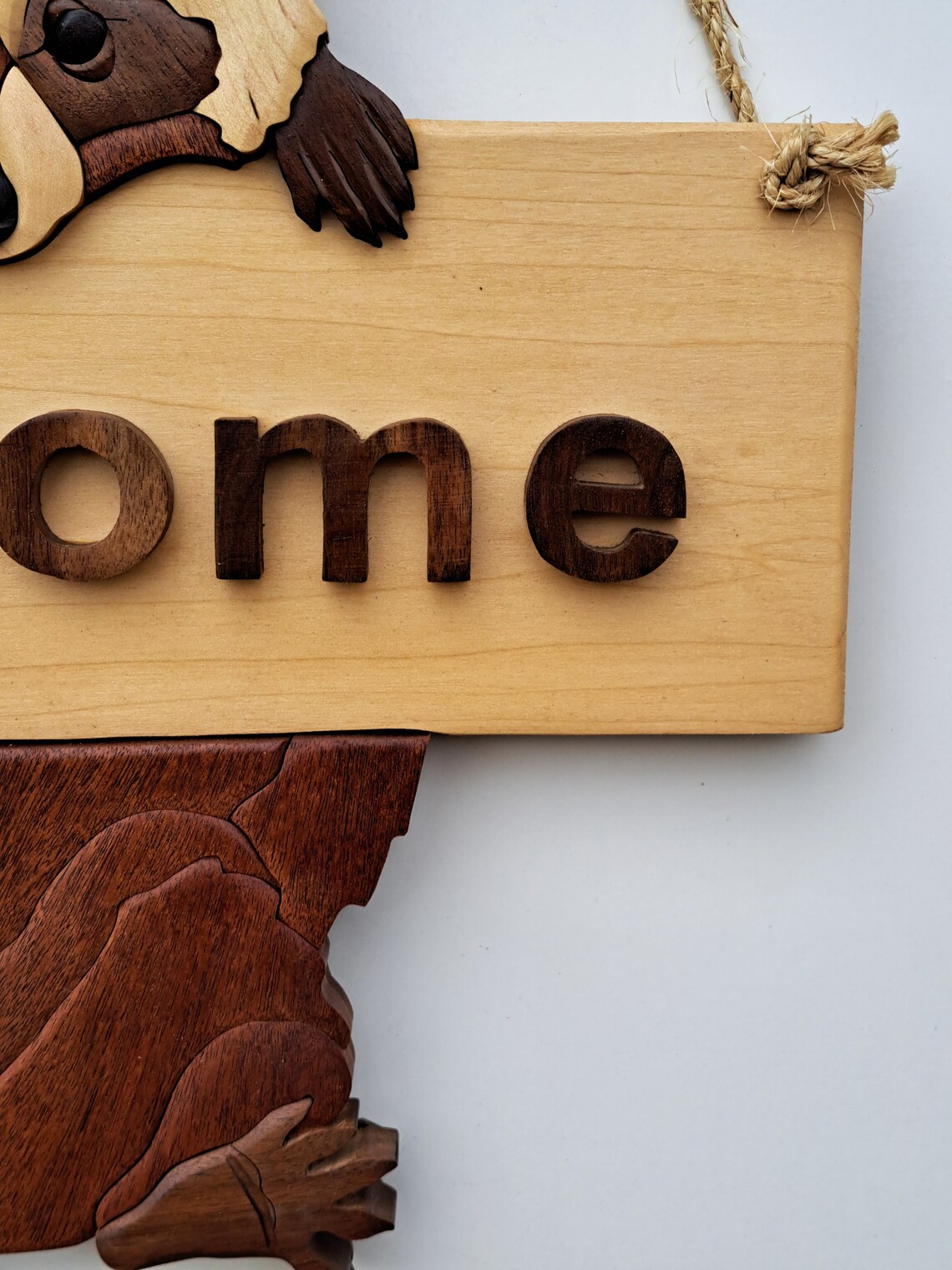 Raccoon Sign, Wood Intarsia Wall Hanging Handcrafted Scroll Saw Art - Etsy