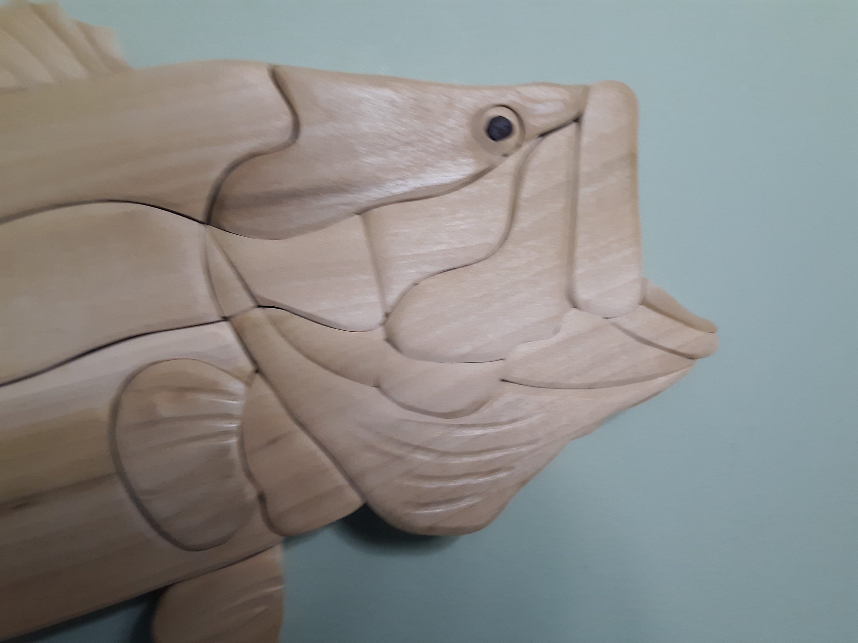 Large Mouth Bass Wood Intarsia Wall Hanging Scroll Saw Art - Etsy