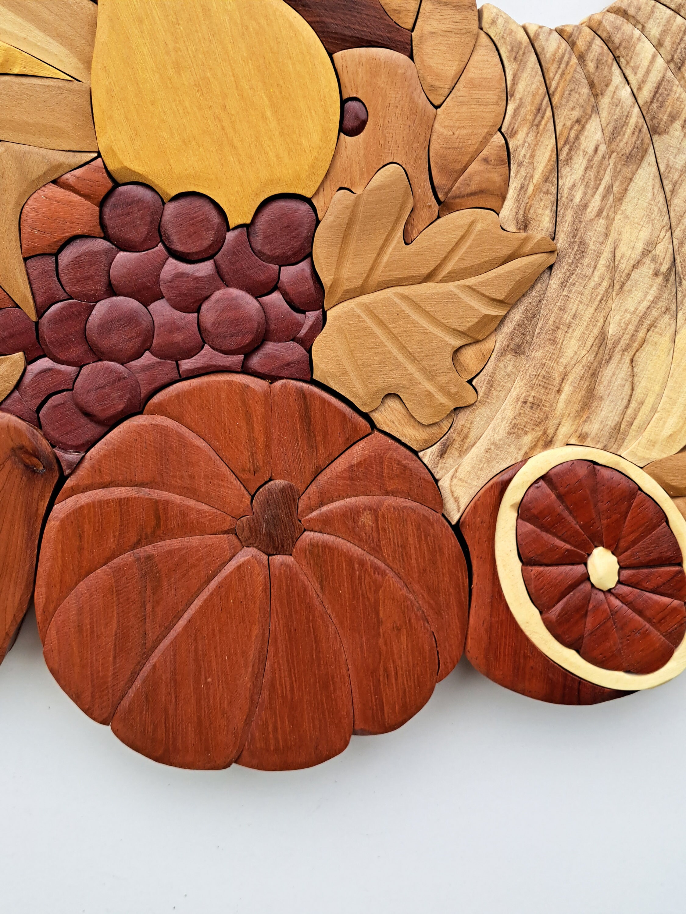 Cornucopia Wood Intarsia Wall Hanging Scroll Saw Art - Etsy