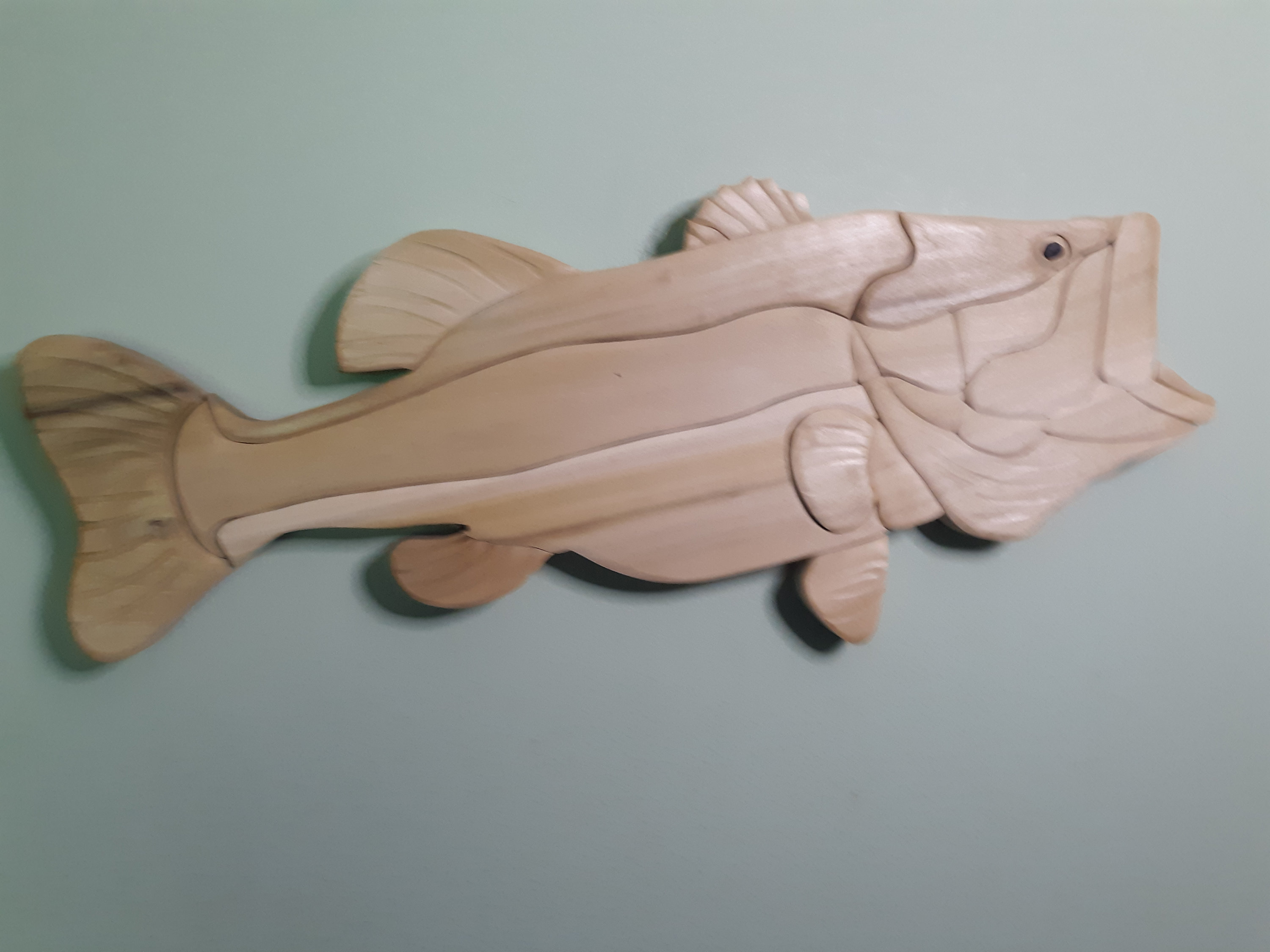 Large Mouth Bass Wood Intarsia Wall Hanging Scroll Saw Art - Etsy