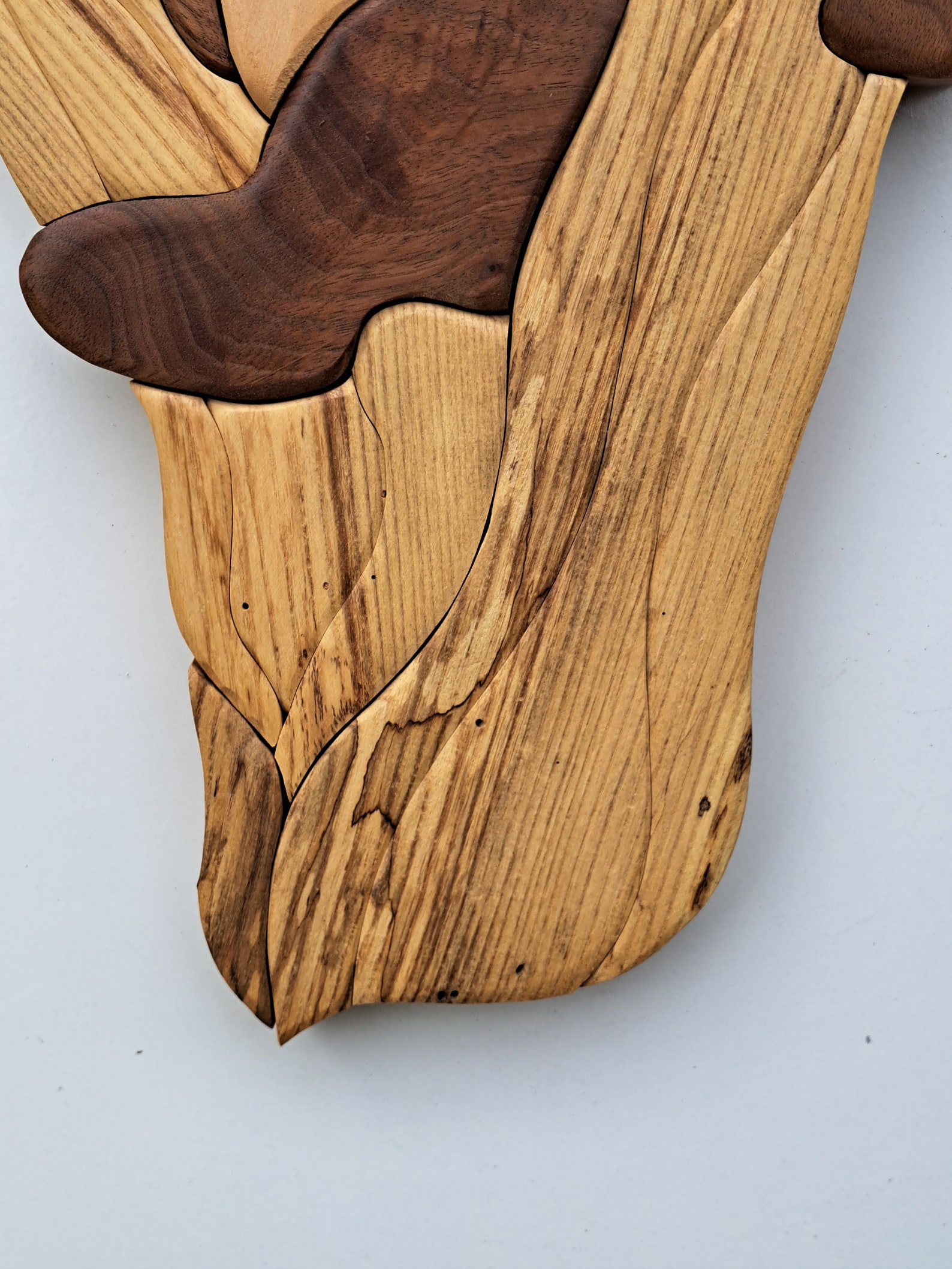 Panda in a Tree, Wood Intarsia Wall Hanging Handcrafted Scroll Saw Art ...