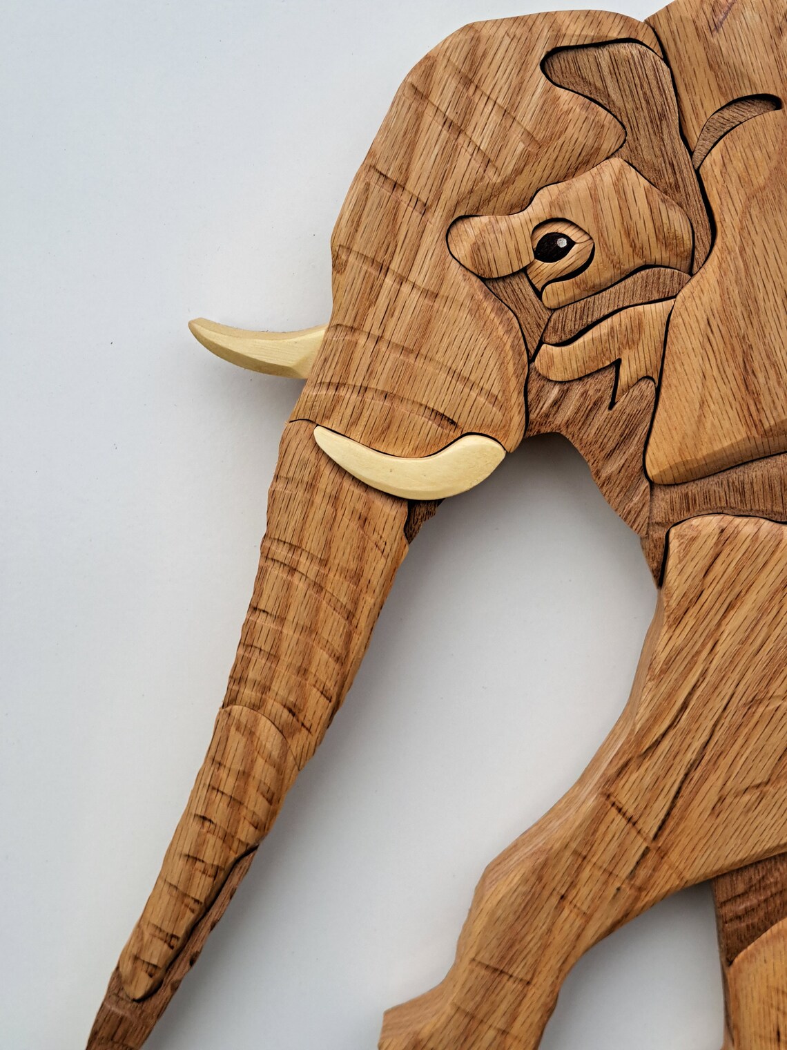 Elephant, Wood Intarsia Wall Hanging Handcrafted Scroll Saw Art - Etsy