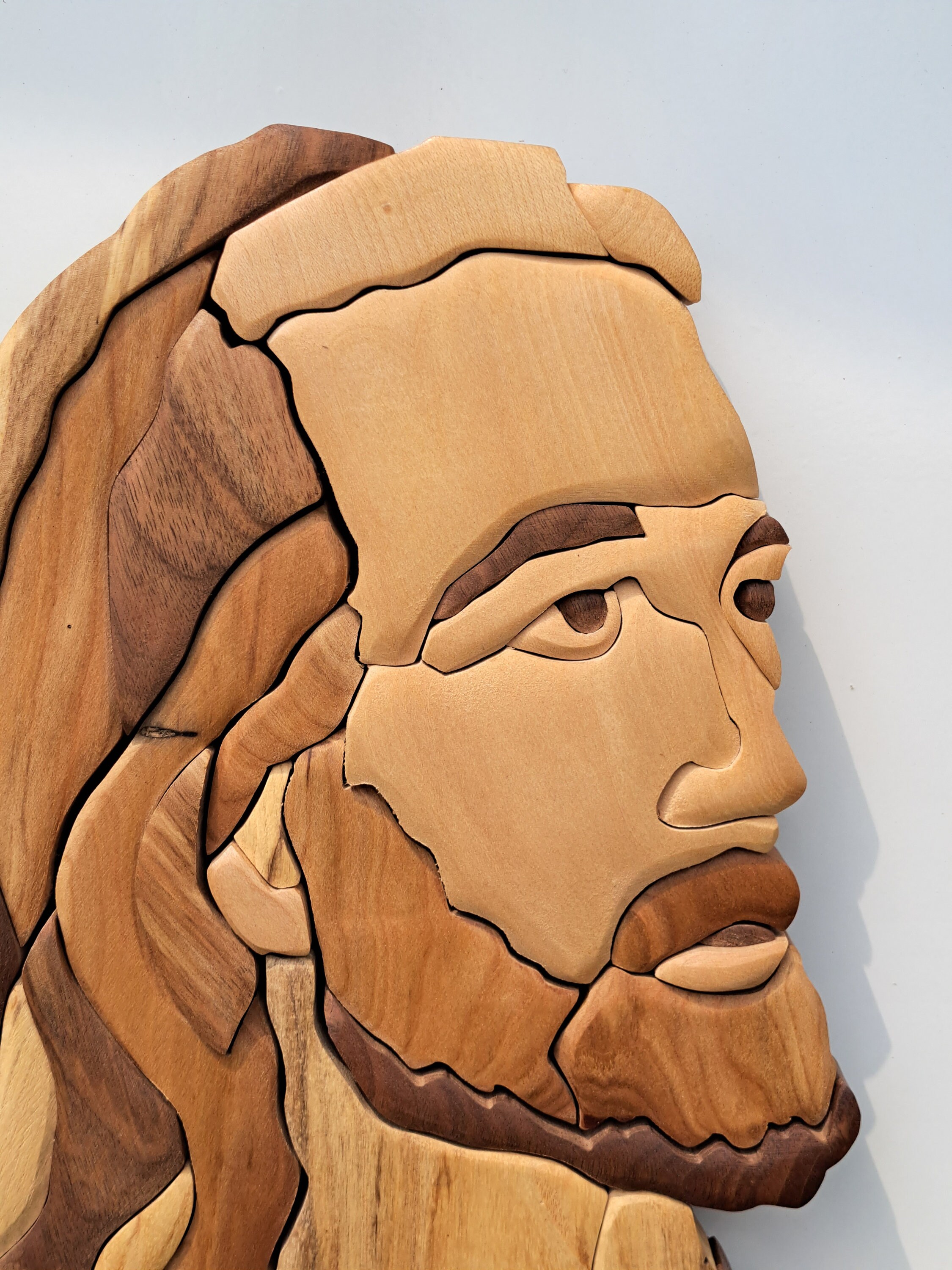 Jesus Plaque, Wood Intarsia Wall Hanging Handcrafted Scroll Saw Art - Etsy