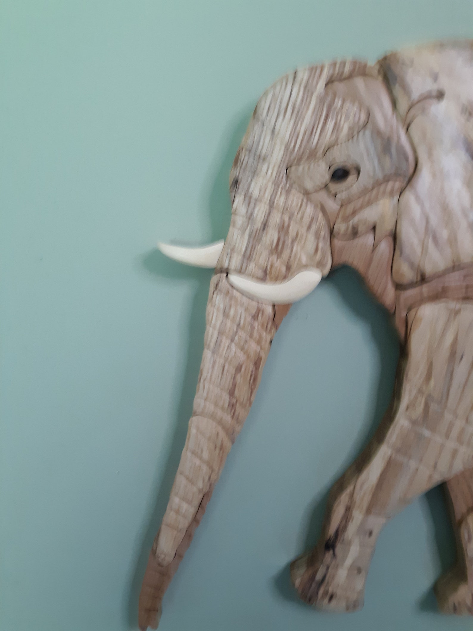 Elephant Wood Intarsia Wall hanging Handcrafted Scroll Saw | Etsy