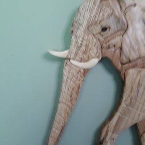 Elephant Wood Intarsia Wall hanging Handcrafted Scroll Saw | Etsy