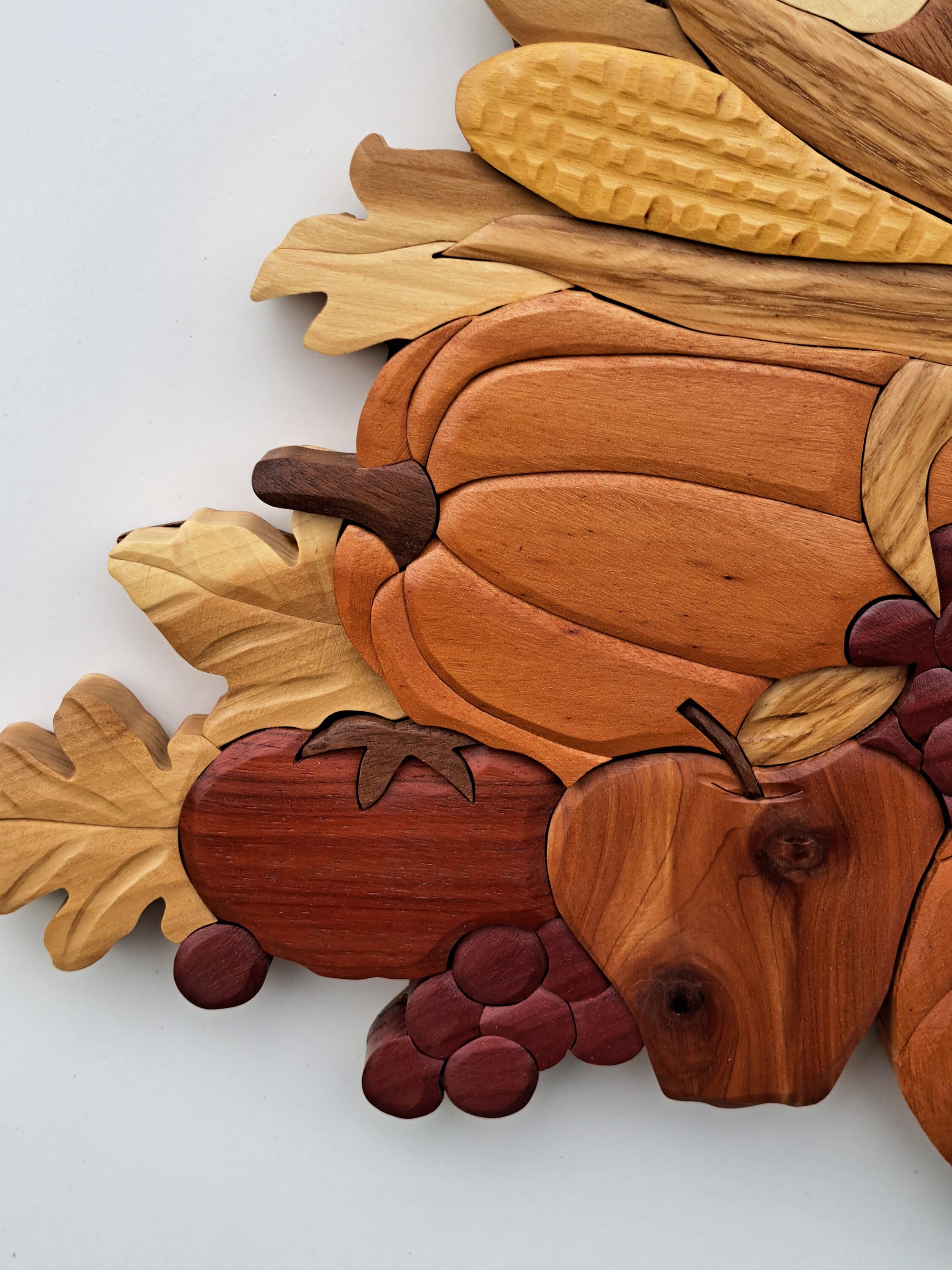 Cornucopia Wood Intarsia Wall Hanging Scroll Saw Art - Etsy