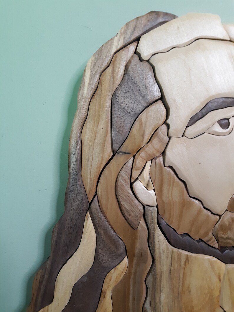 Jesus Plaque Wood Intarsia Wall Hanging Handcrafted Scroll - Etsy Canada