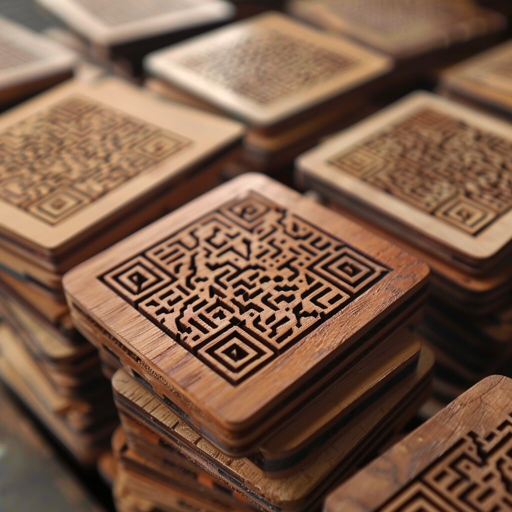 Custom Engraved Wooden QR Code - Laser Etched - Etsy