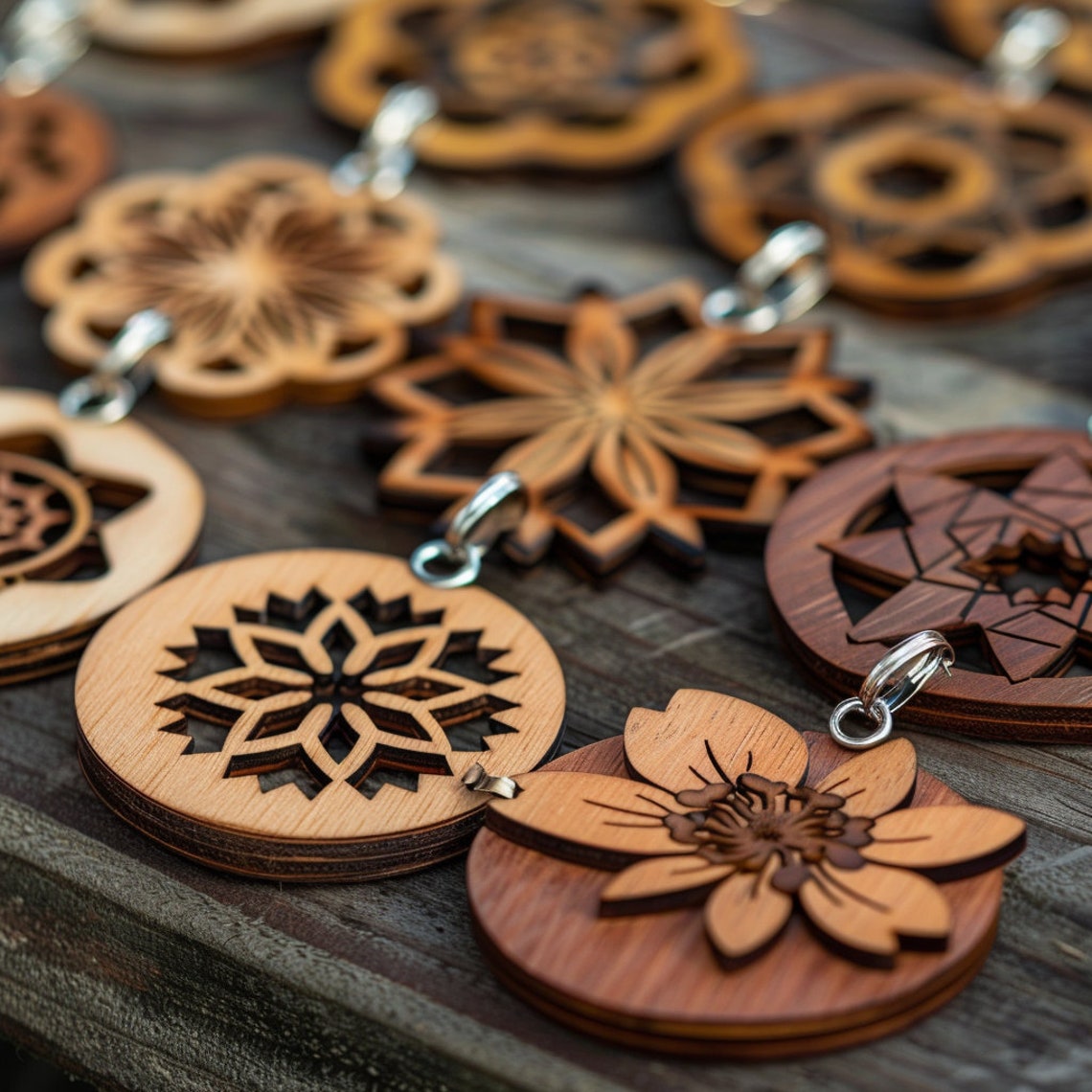 Custom Wooden Key Chains - Laser Cut - Etsy