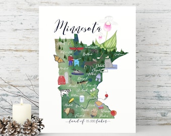 Minnesota canvas art | Etsy