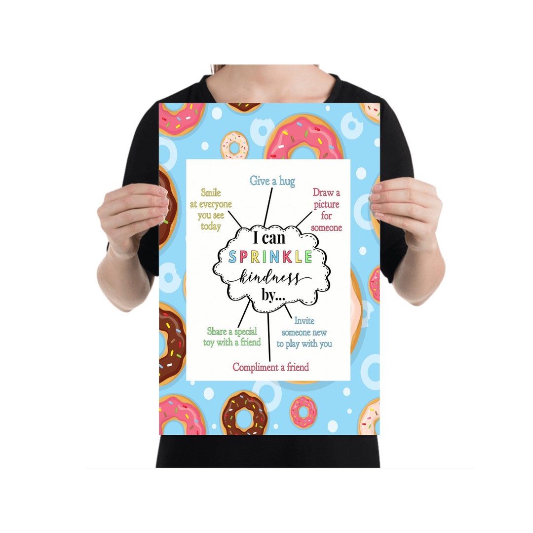 I Can Sprinkle Kindness Poster, Positive Classroom Wall Art, Kindness ...