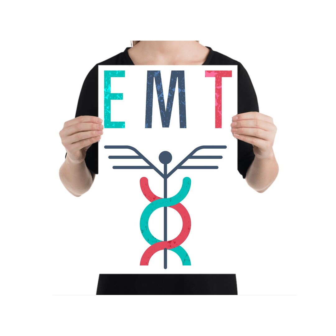 EMT Poster, Emergency Medical Technician Wall Art, Paramedic Gift ...