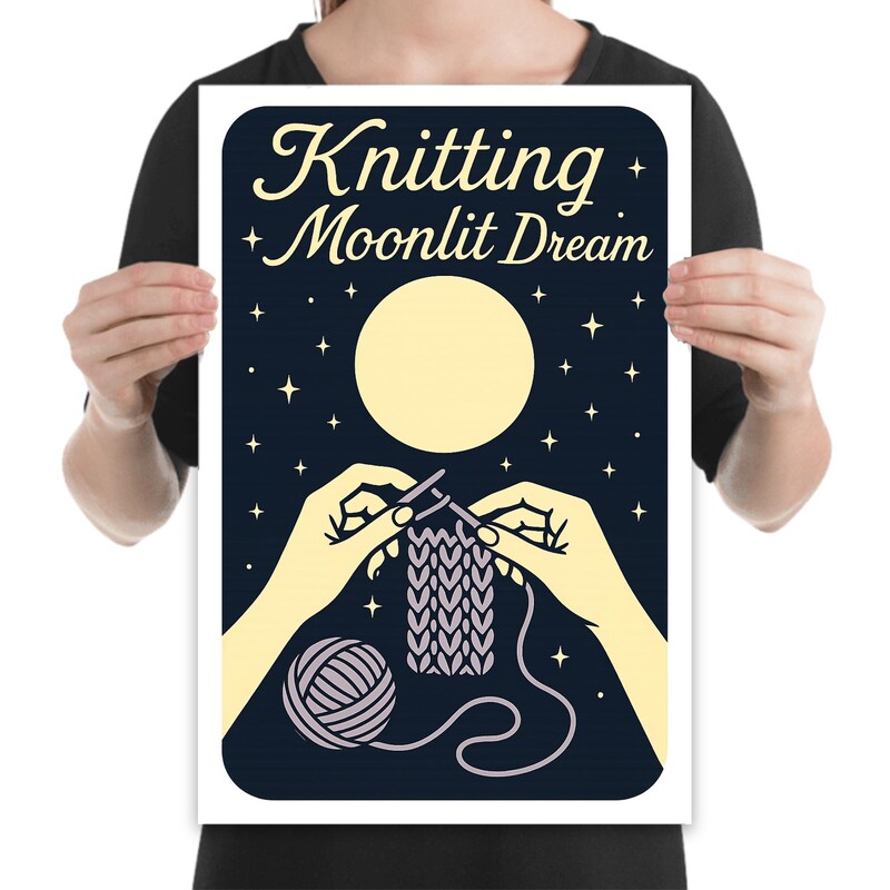 Knitting Poster - Etsy