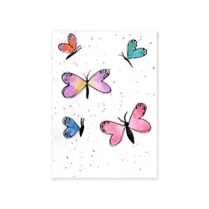 Watercolor Butterfly Card, Nature Art Print, Instant Download, Elegant ...