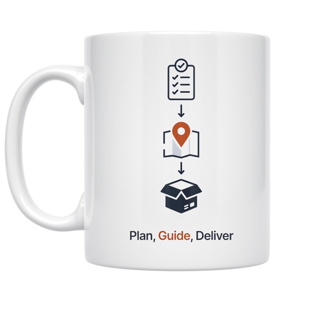Project Manager Mug: Plan Guide Deliver - White Ceramic, 11 Oz - Etsy