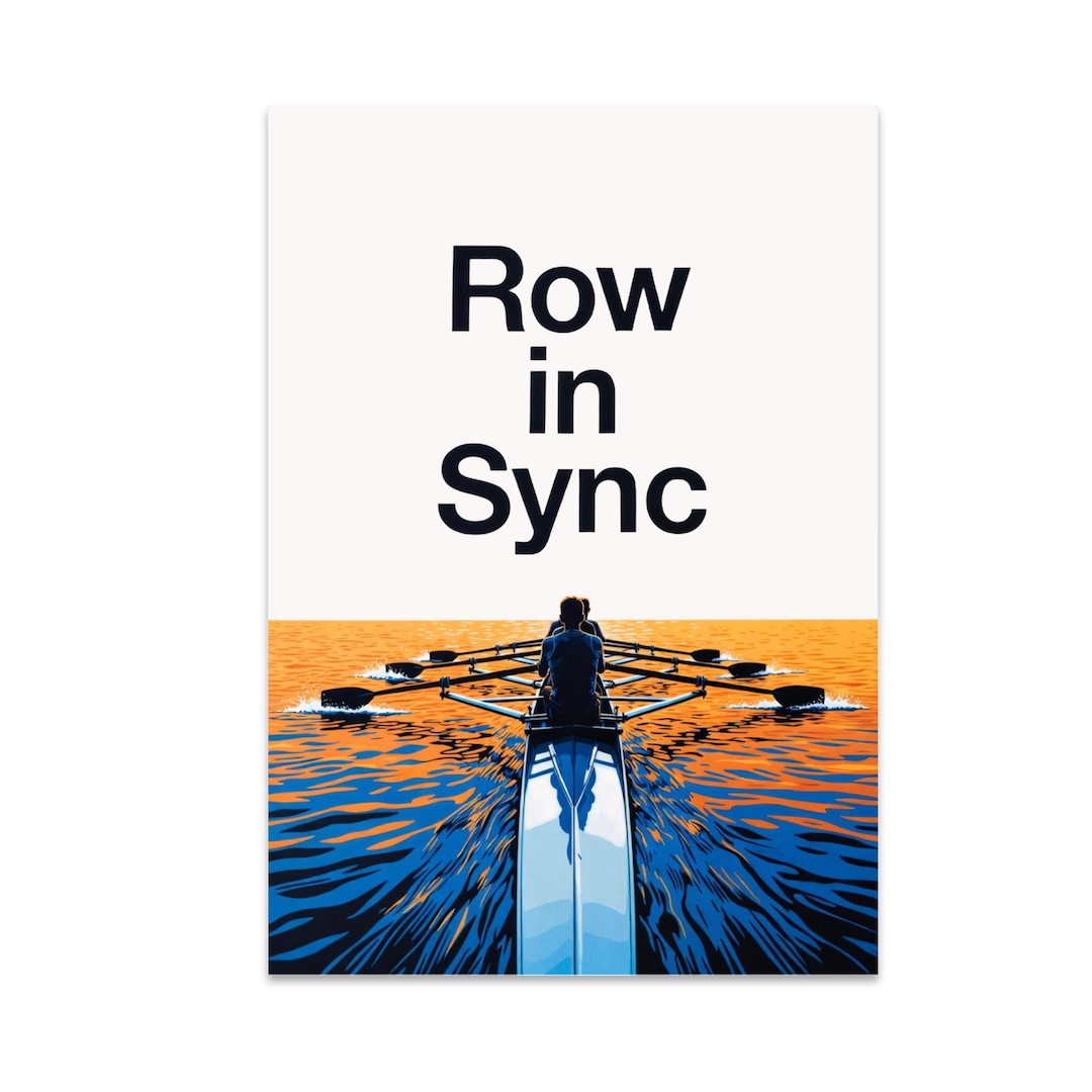 Motivational Rowing Poster: Sunrise Crew Artwork - Athletic Wall Decor ...