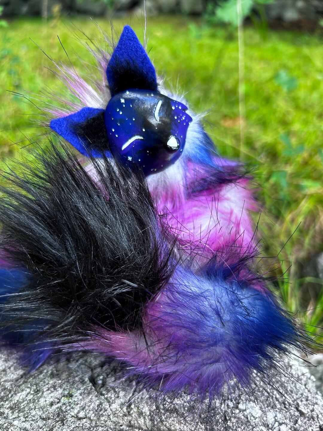 Galaxy Constellation Purple Pipe Fox Spirit Fantasy Art Doll - Etsy