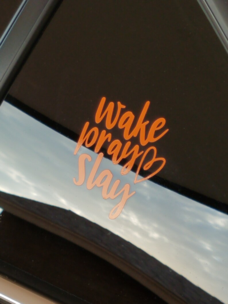 Wake Pray Slay - Window Decal - Jesus - Pray - Etsy