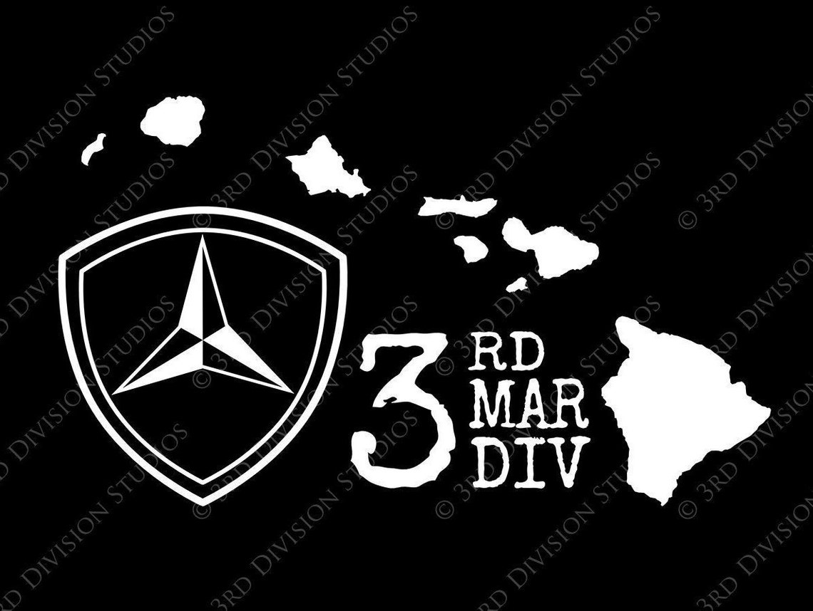 USMC 3rd Marine Division Island Decal Car Truck Window - Etsy