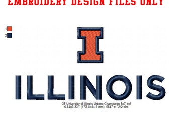 Illinois Embroidery | Etsy