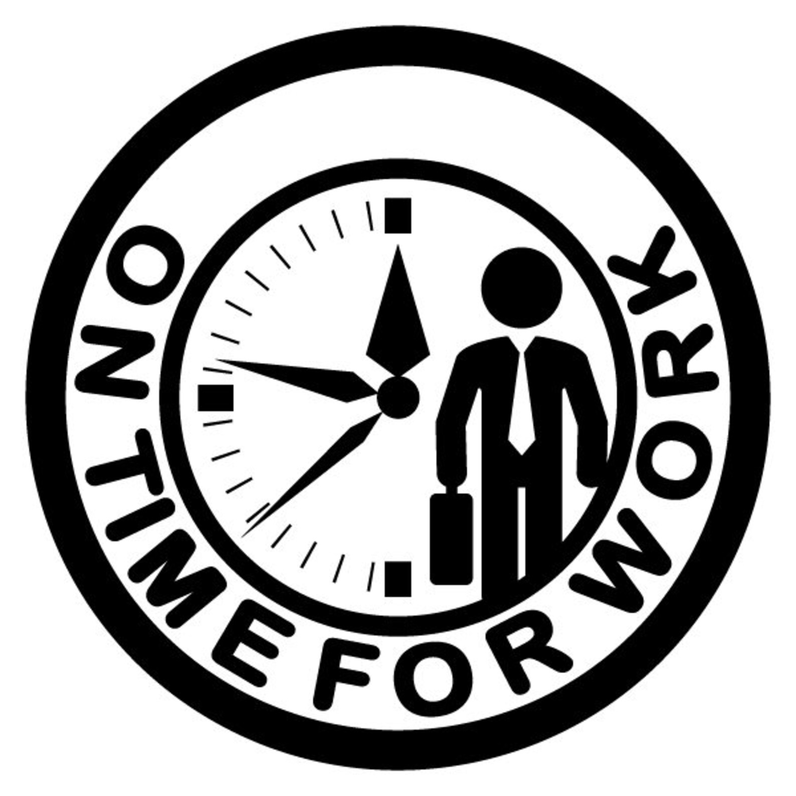 On Time For Work Vector Printing Files for T-Shirts Fabrics | Etsy