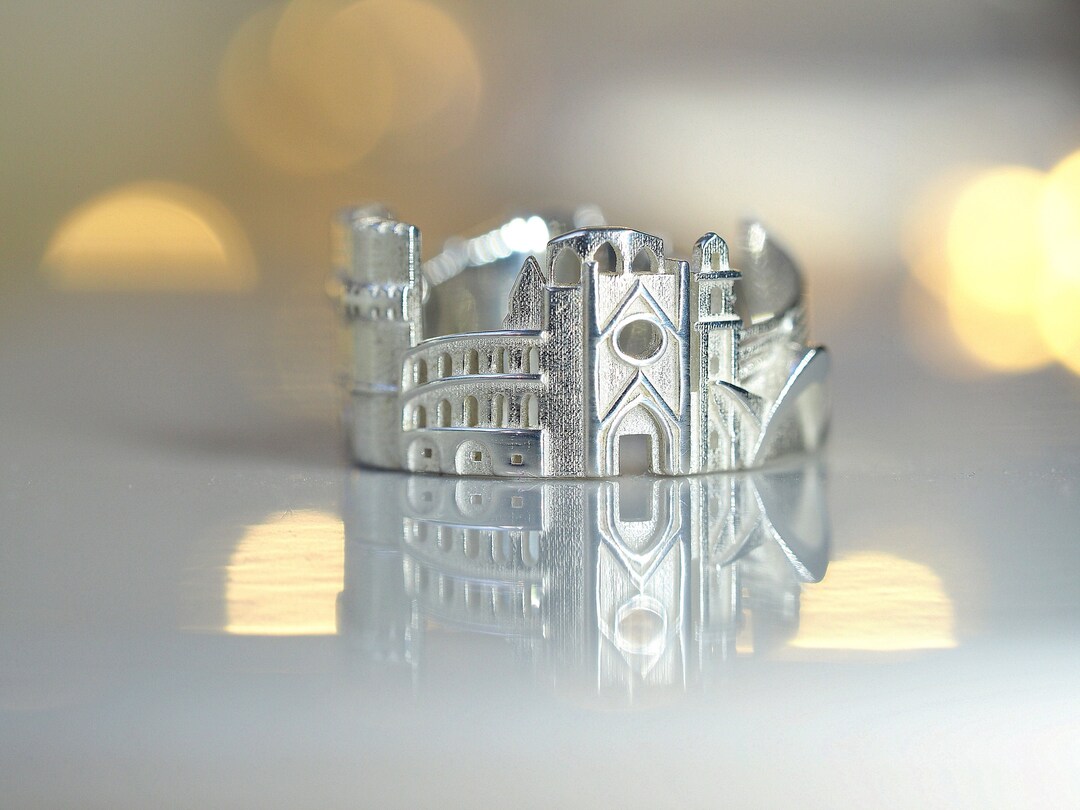 Valencia Spain Cityscape Ring Skyline Art - Statement Ring for Women ...