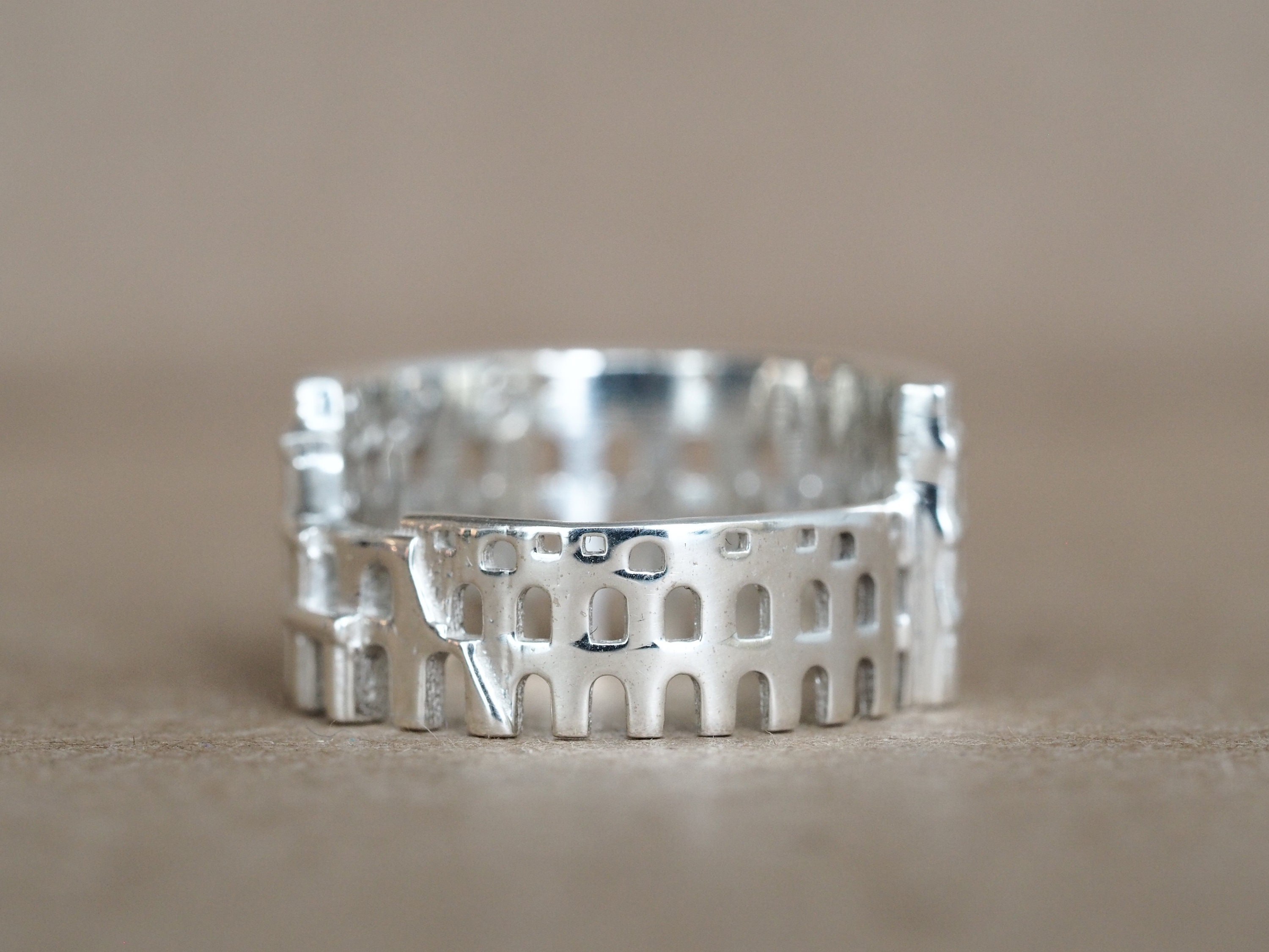 Colosseum Ring Rome Italian Art Gift for Designer Men | Etsy