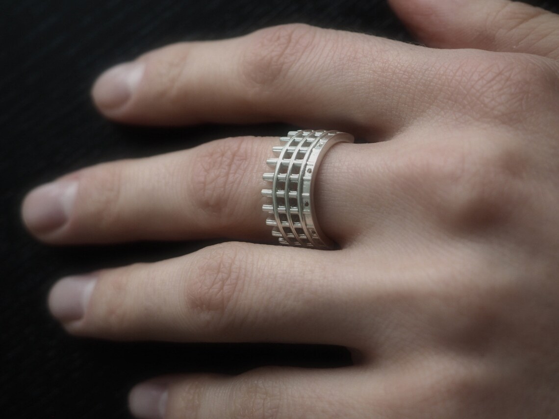 Colosseum Ring Rome Italian Art Gift for Designer Men | Etsy