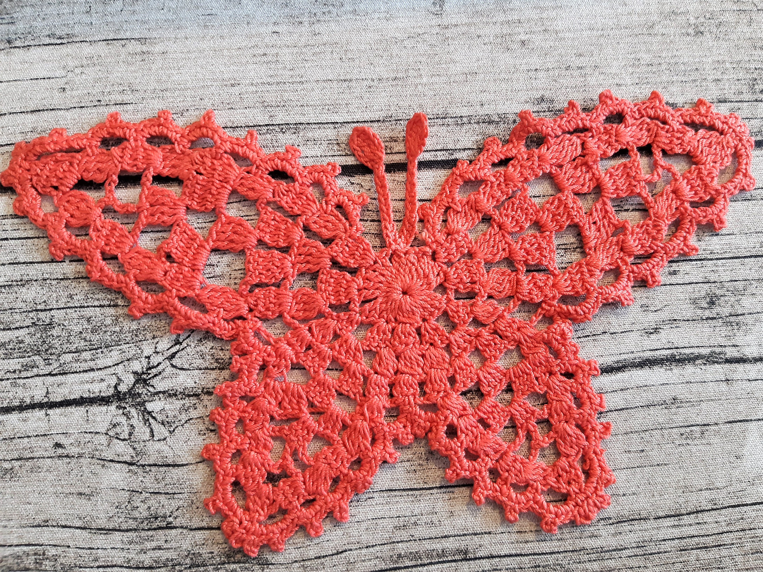 Crochet Coral Butterfly PDF Pattern - Etsy