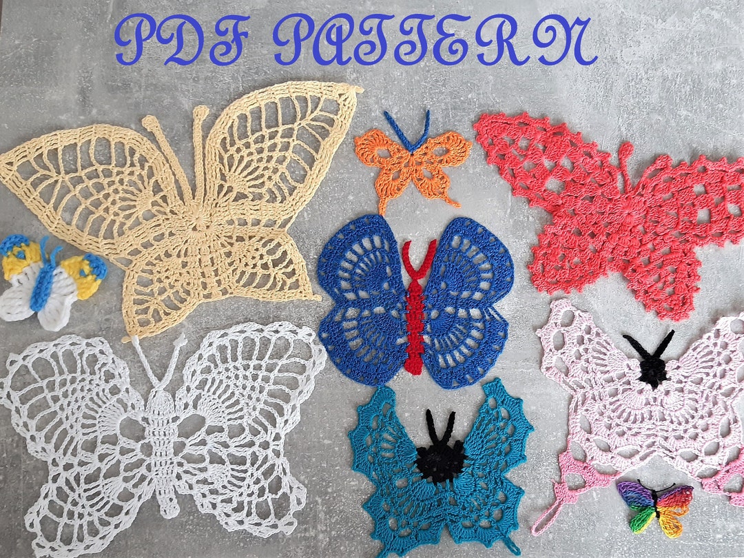 E-BOOK Butterfly Garden Crochet Butterflies PDF Patterns - Etsy