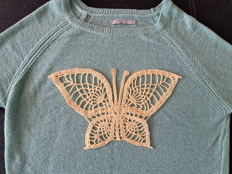 Crochet Large Butterfly PDF Pattern Décor Applique Doily - Etsy