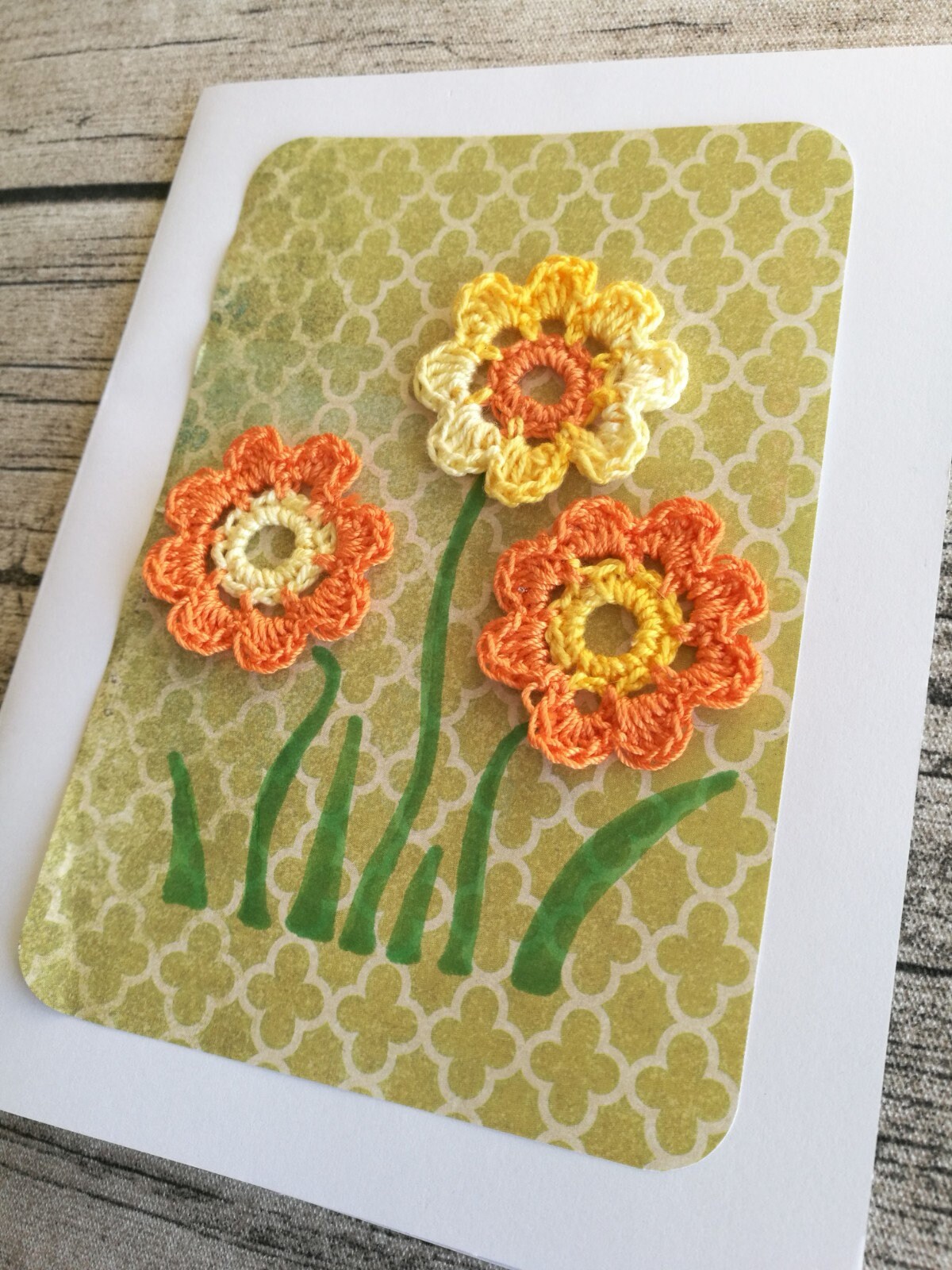 Crochet Flower Card PDF Pattern Vienna | Etsy