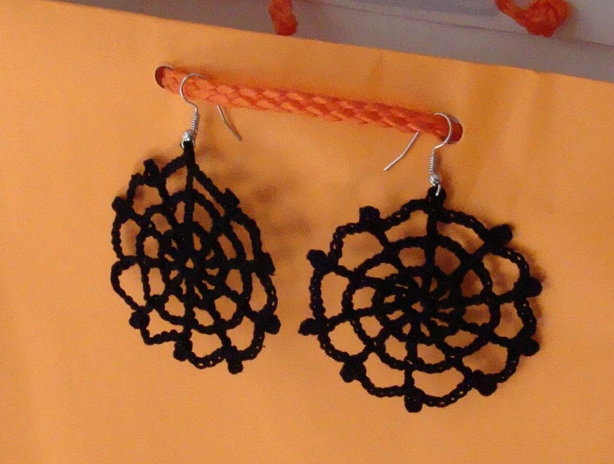Crochet Cobweb Earrings PDF Pattern - Etsy