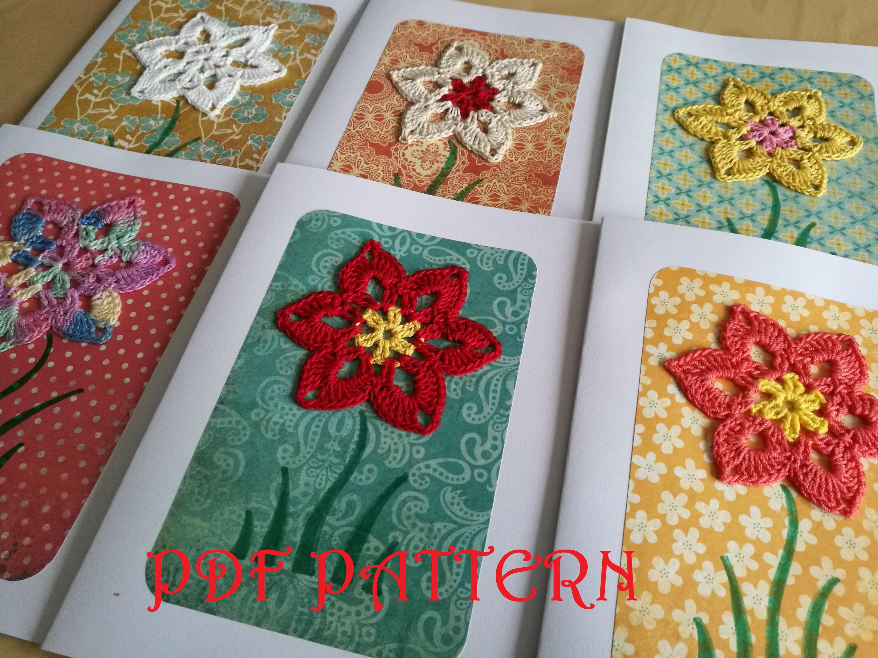Crochet Flower Card PDF Pattern San Paulo - Etsy