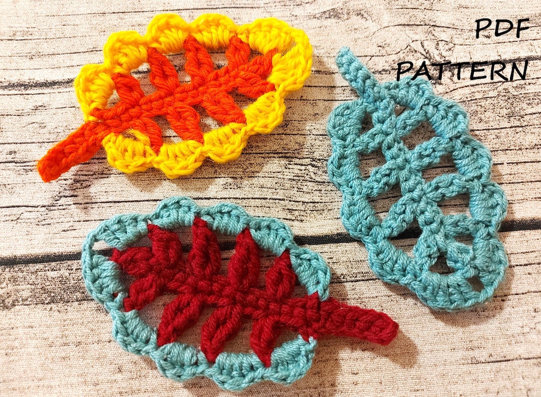Oak Tree Leaf Crochet Autumn Fall PDF Pattern - Etsy