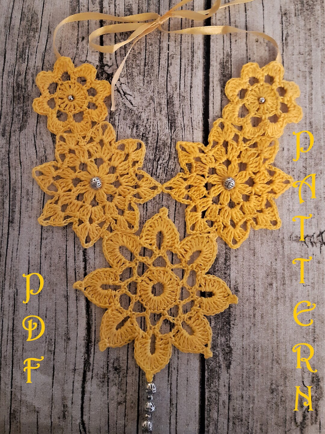 Crochet Flower Necklace PDF Pattern - Etsy