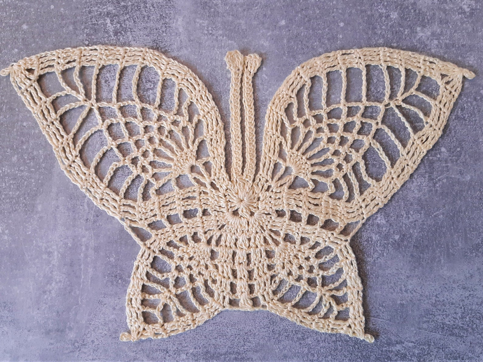Crochet Large Butterfly PDF Pattern Décor Applique Doily | Etsy