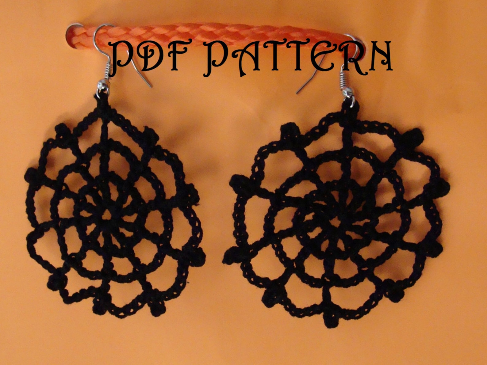 Crochet Cobweb Earrings PDF Pattern - Etsy