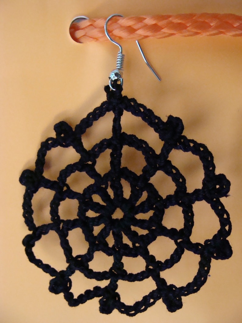 Crochet Cobweb Earrings PDF Pattern - Etsy