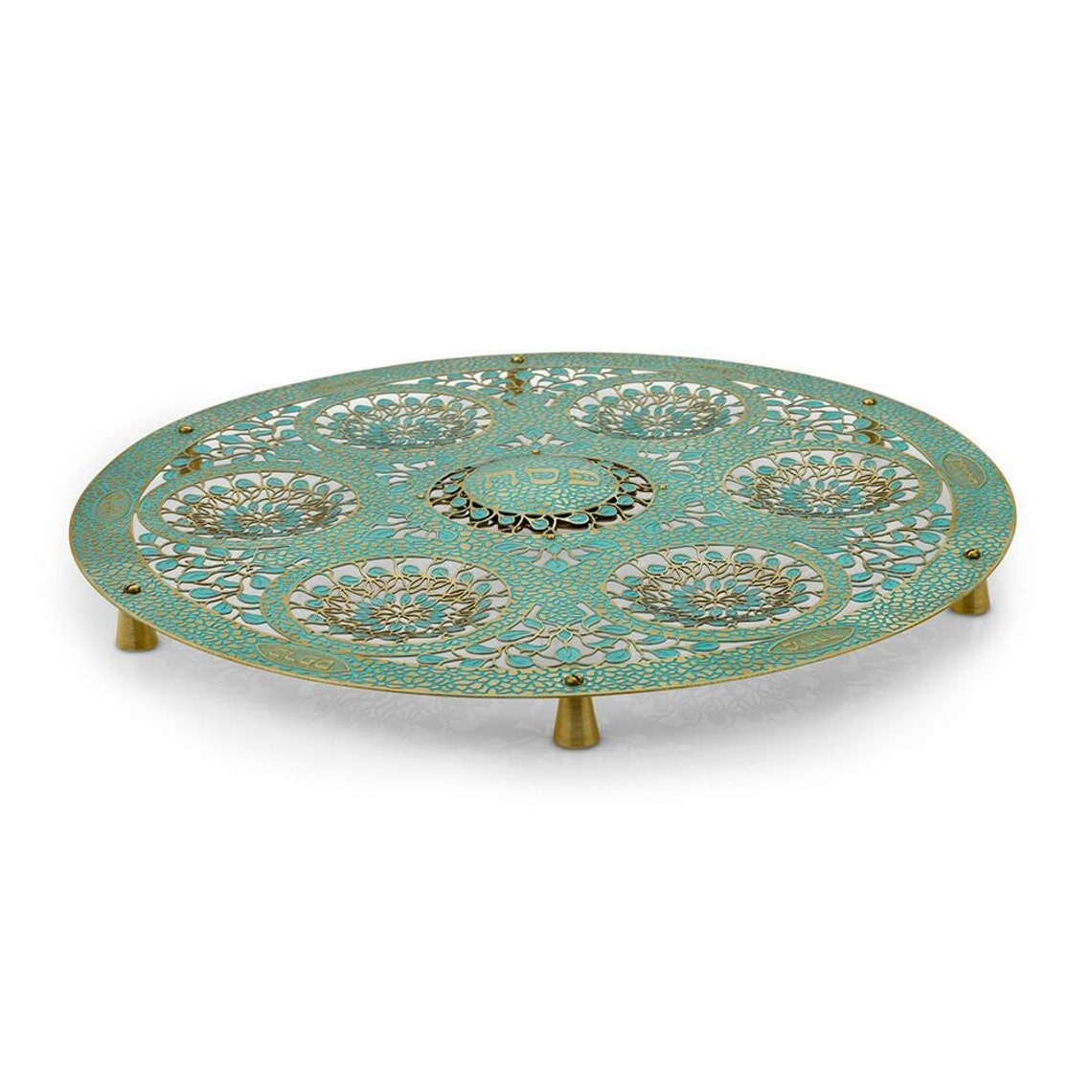 Seder Plate Large Round Mosaic Judaica Hand Made in - Etsy