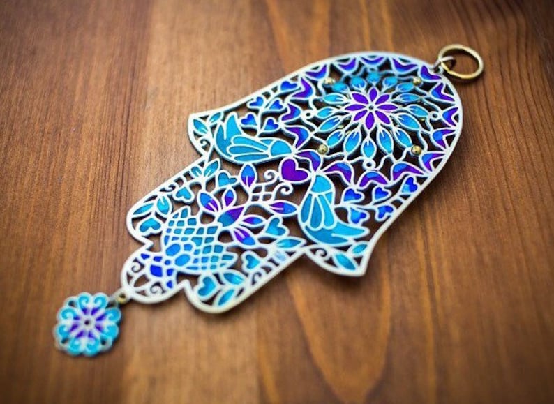 Hamsa Art | Hand of Fatima, Judaica Wedding Gift - Etsy