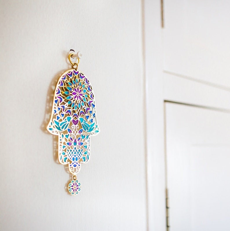 Hamsa Art | Hand of Fatima, Judaica Wedding Gift - Etsy