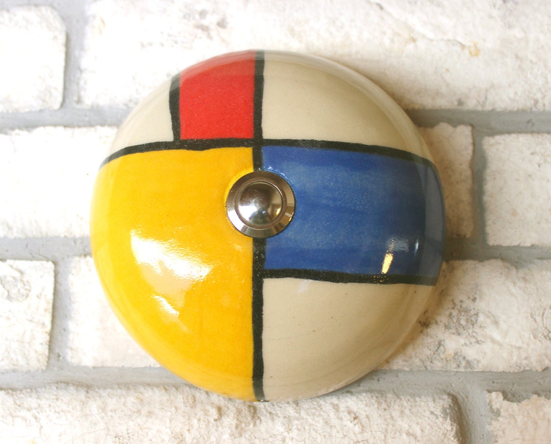 Ceramic Doorbell Button, Hand Painted, Handmade Door Bell Push Button ...