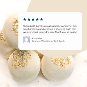 Oatmeal Bath Bomb, Sweet Milk Honey, Large Handmade Jumbo Bath Fizzy ...