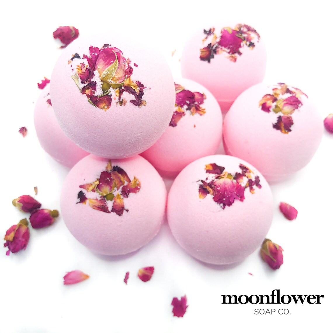 Wild Rose Bath Bomb Large Handmade Jumbo Bath Fizzy Floral - Etsy