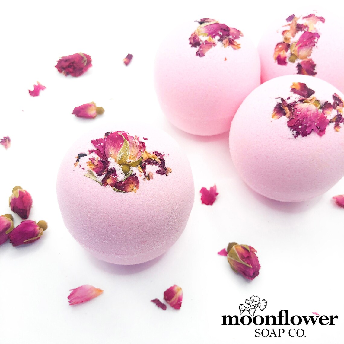 Wild Rose Bath Bomb Large Handmade Jumbo Bath Fizzy Floral | Etsy