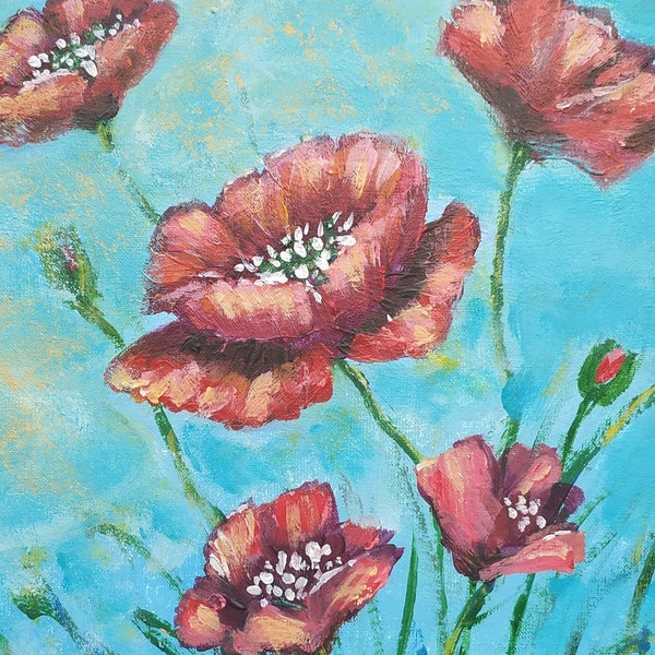 Acrylic Poppies - Etsy