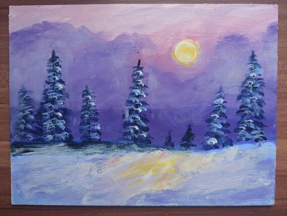 Easy Winter Landscape Painting