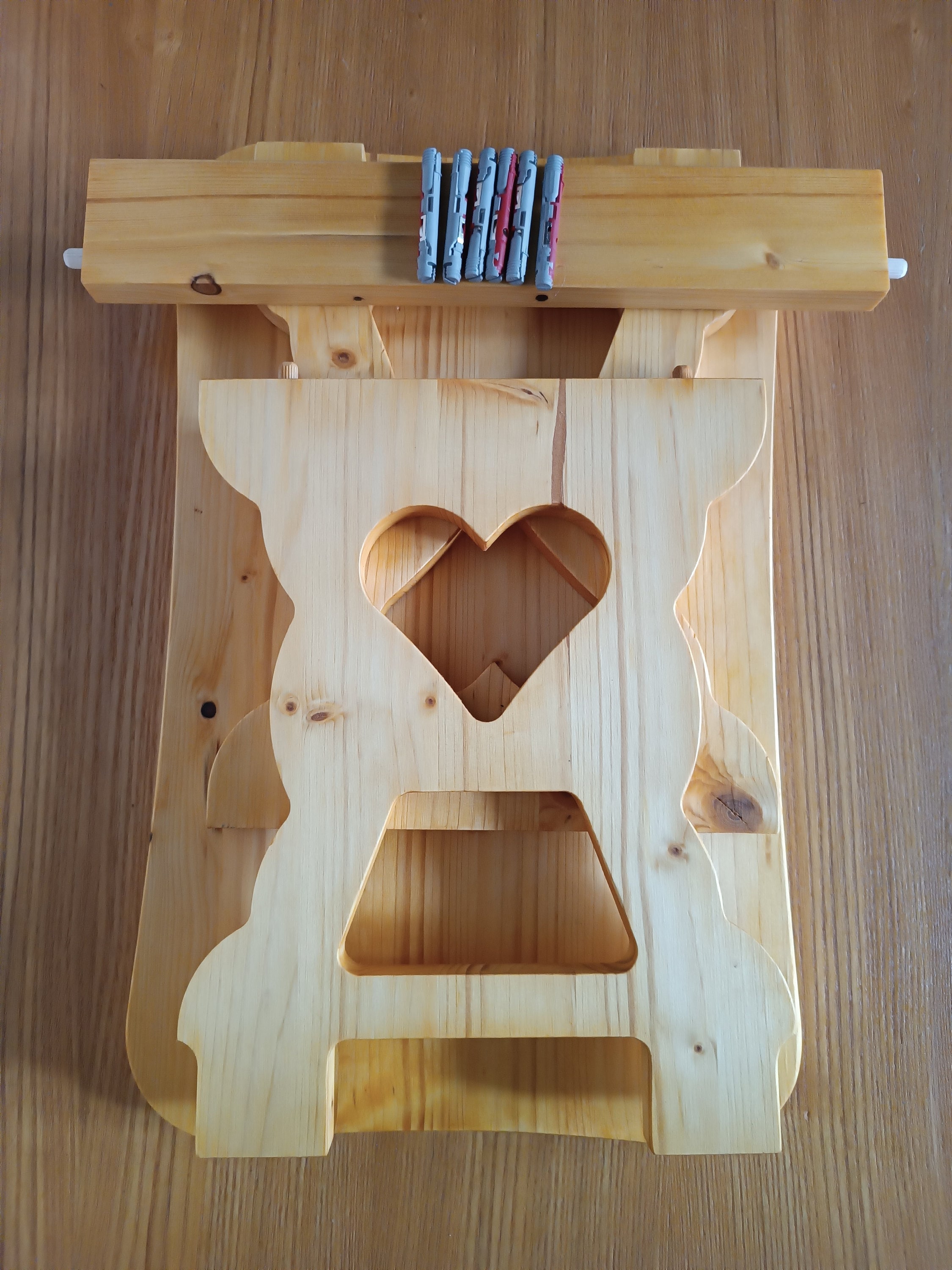 Wooden Bench, Natural Furniture, Bench With Heart, Entryway Beige Bench ...